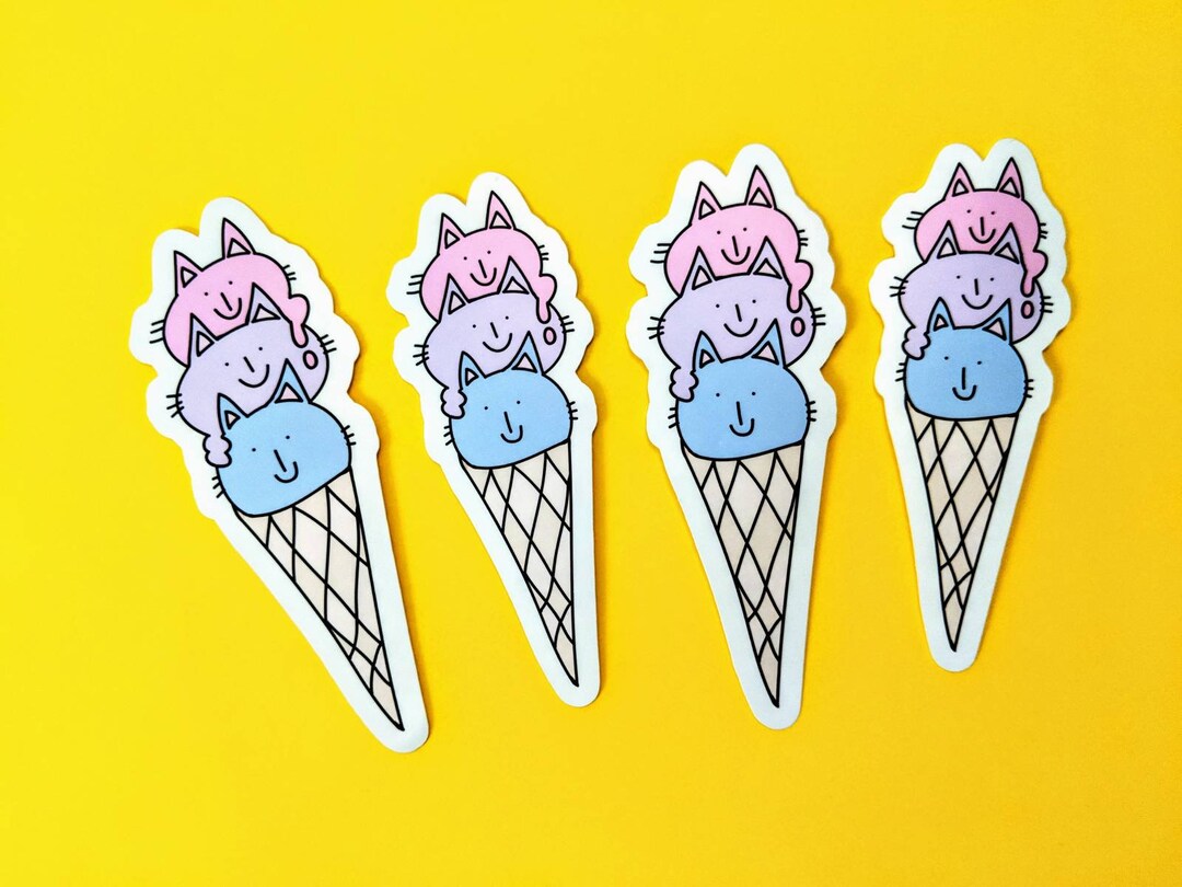 Bisexual Sticker, Bi Pride, Bi Cat Sticker, Cute Sticker, Queer ...