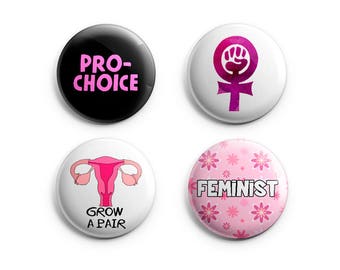 I'm A Woman Not A Girl Feminist Pin Badge Button - Etsy