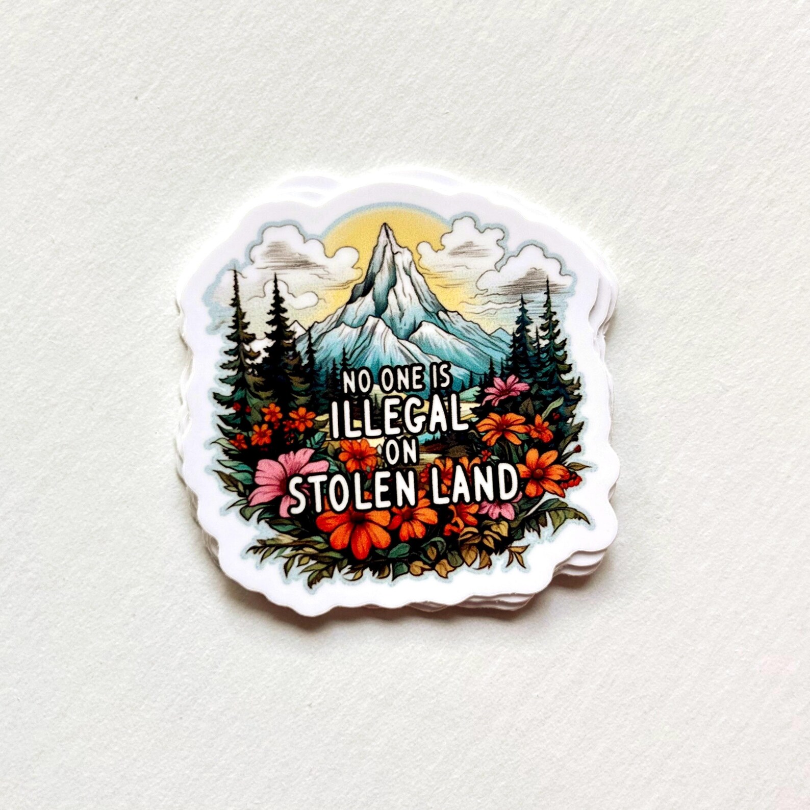 No One is Illegal on Stolen Land Sticker - Etsy