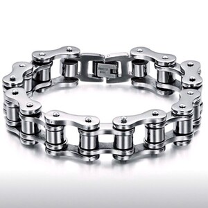 Mens Unisex Titanium Bicycle Chain Bracelet Birthday - Etsy