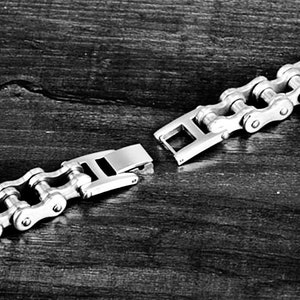 Mens Unisex Titanium Bicycle Chain Bracelet Birthday - Etsy