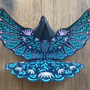 Floral Blue Bird Ornament Papercraft Template (PDF Pattern) - Etsy