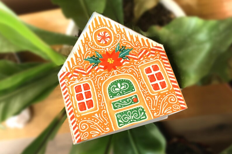 Printable Gingerbread House Papercraft, Christmas Ornament (digital ...