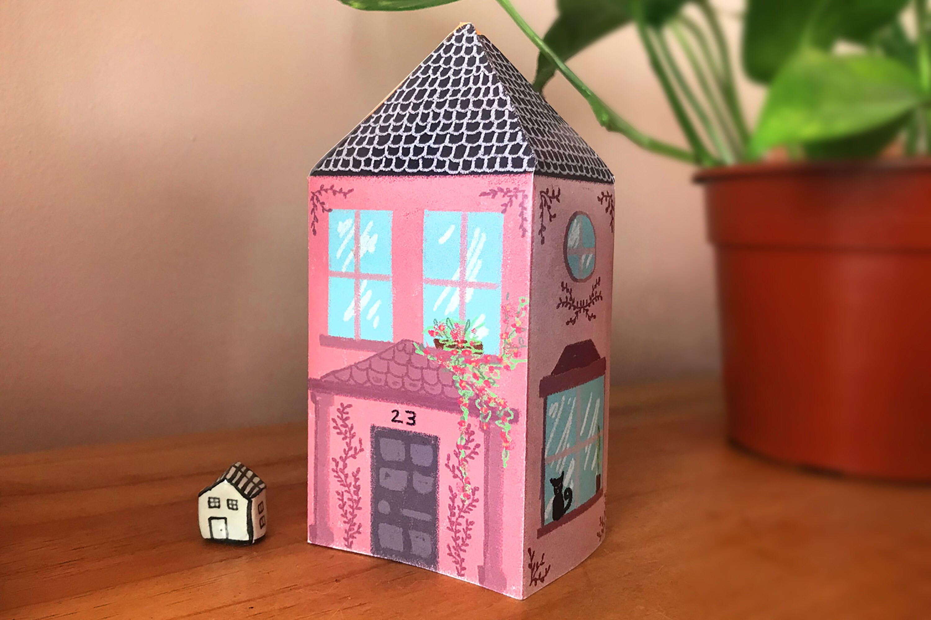 Printable Paper Dollhouse Template Diy Craft Project for Kid Paper Toy ...