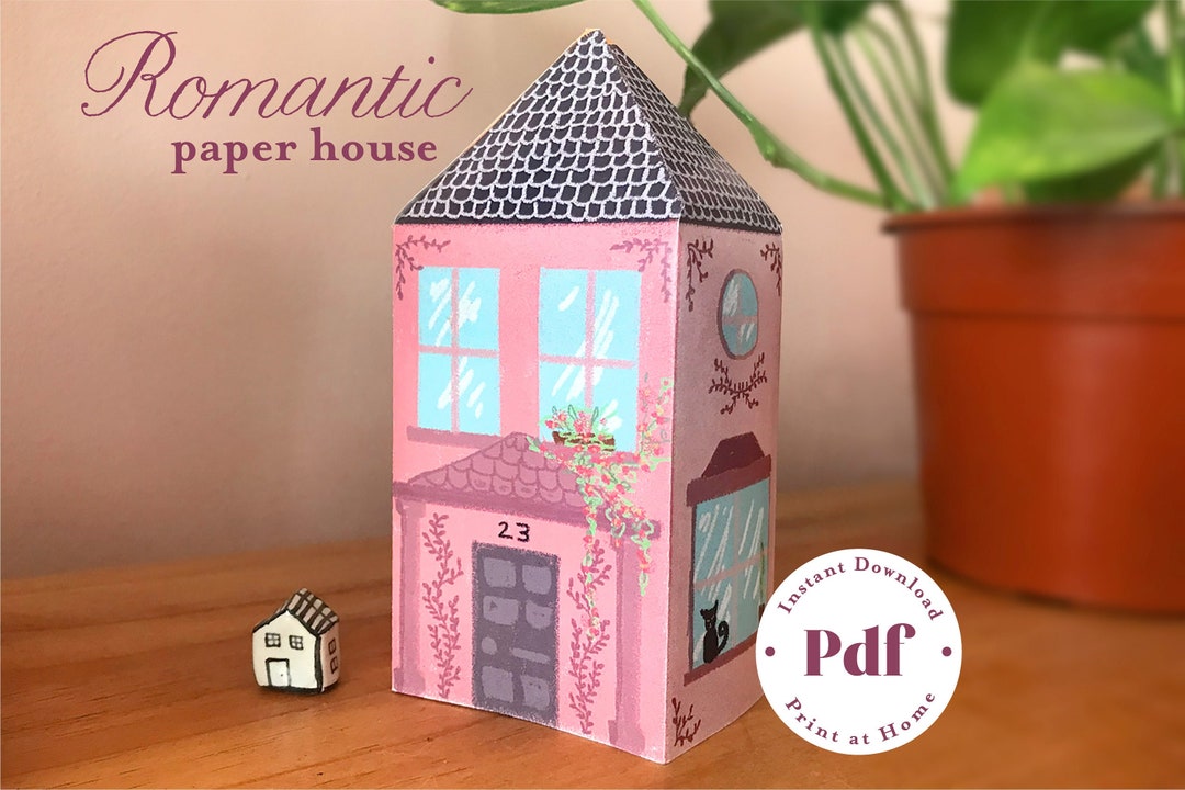 Printable Paper Dollhouse Template Diy Craft Project for Kid Paper Toy ...