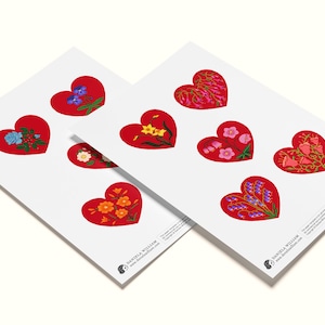 Printable Mini Hearts Paper Garland 10 Designs Template Valentine's Day ...