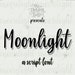 Font Download Moonlight Calligraphy Font Hand Drawn Script - Etsy