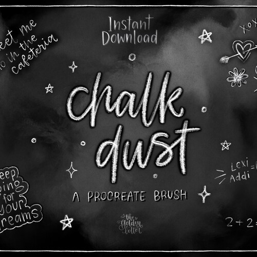 5 Chalk Lettering Procreate Brushes - Etsy