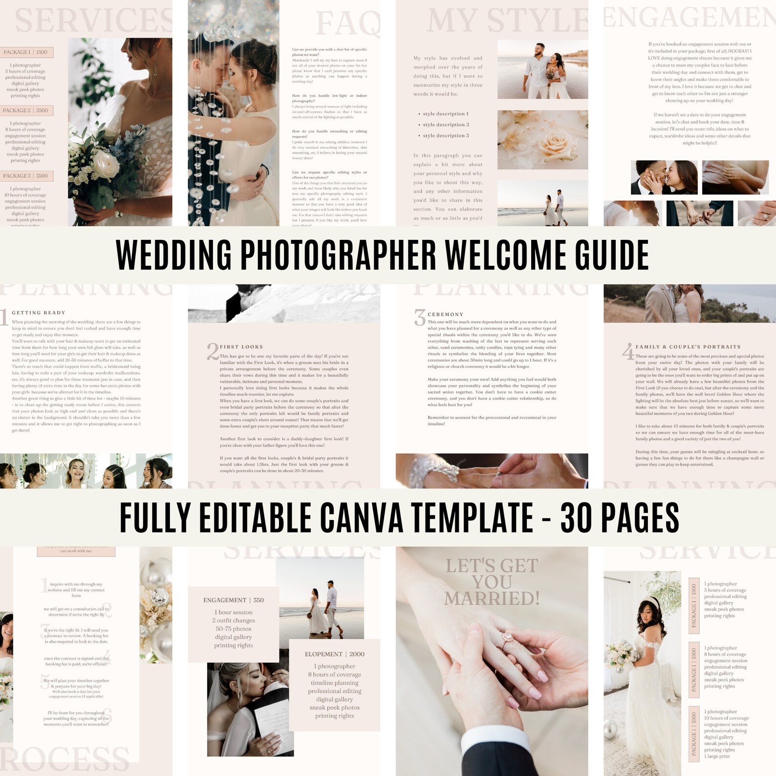 Wedding Pricing and Service Guide, Wedding Client Welcome Guide ...