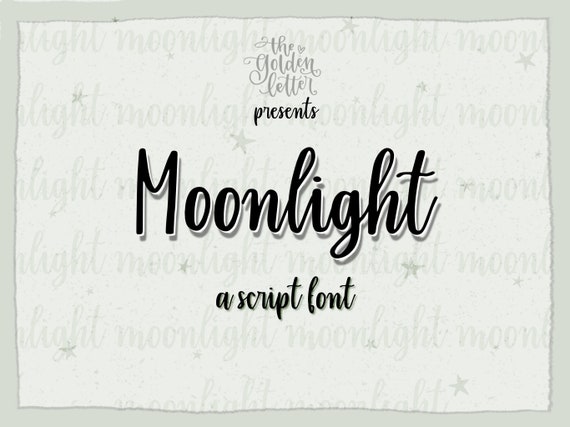 Font Download Moonlight Calligraphy Font Hand Drawn Script | Etsy