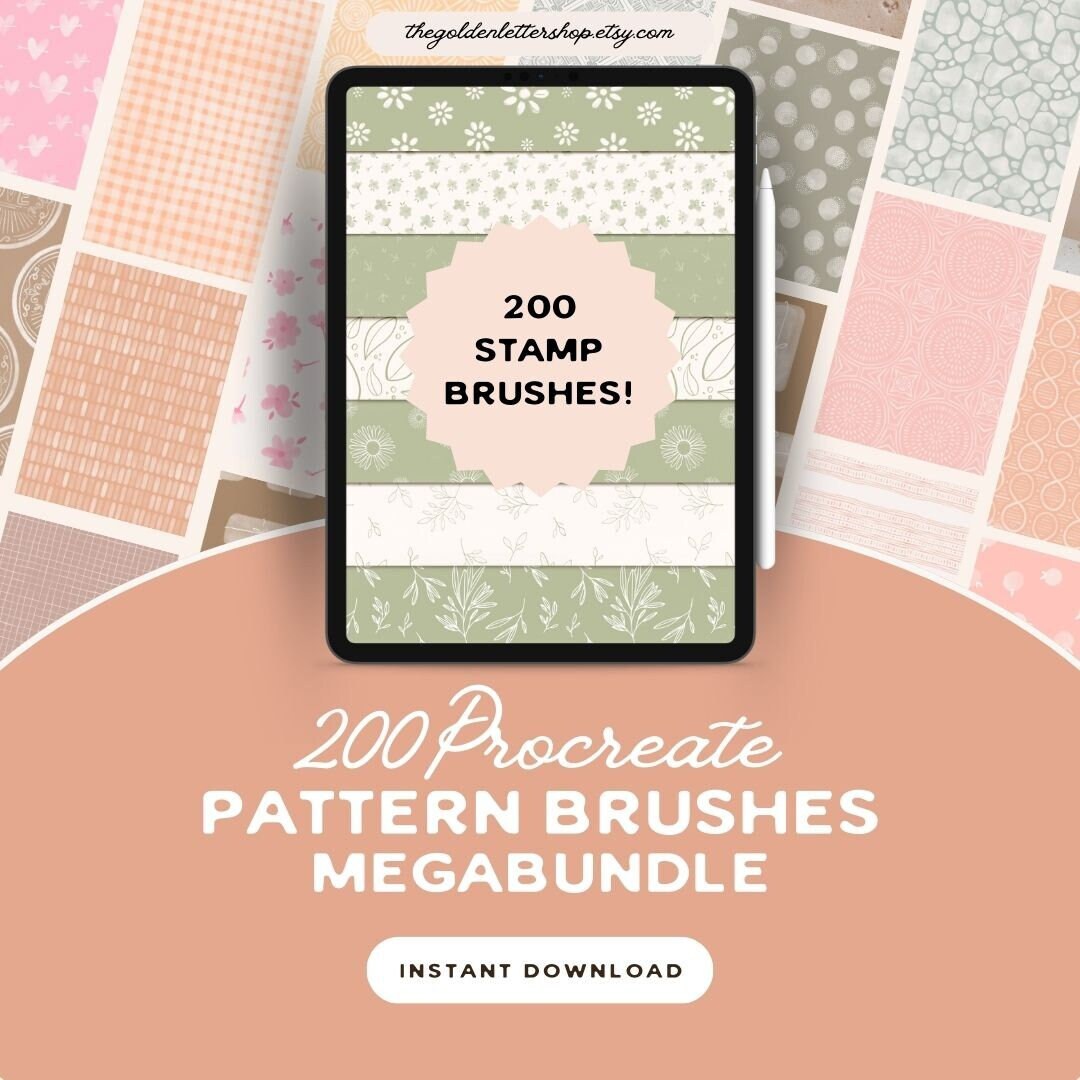 Procreate Patterns Brushes BUNDLE Seamless Patterns - Etsy