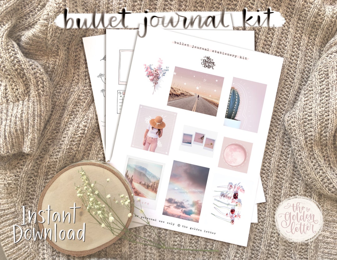 Journaling Kit, Planner Printable Set, 3 Pages, Stationery Kit, Journal ...