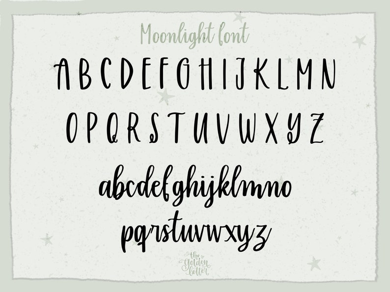 Font Download Moonlight Calligraphy Font Hand Drawn Script - Etsy