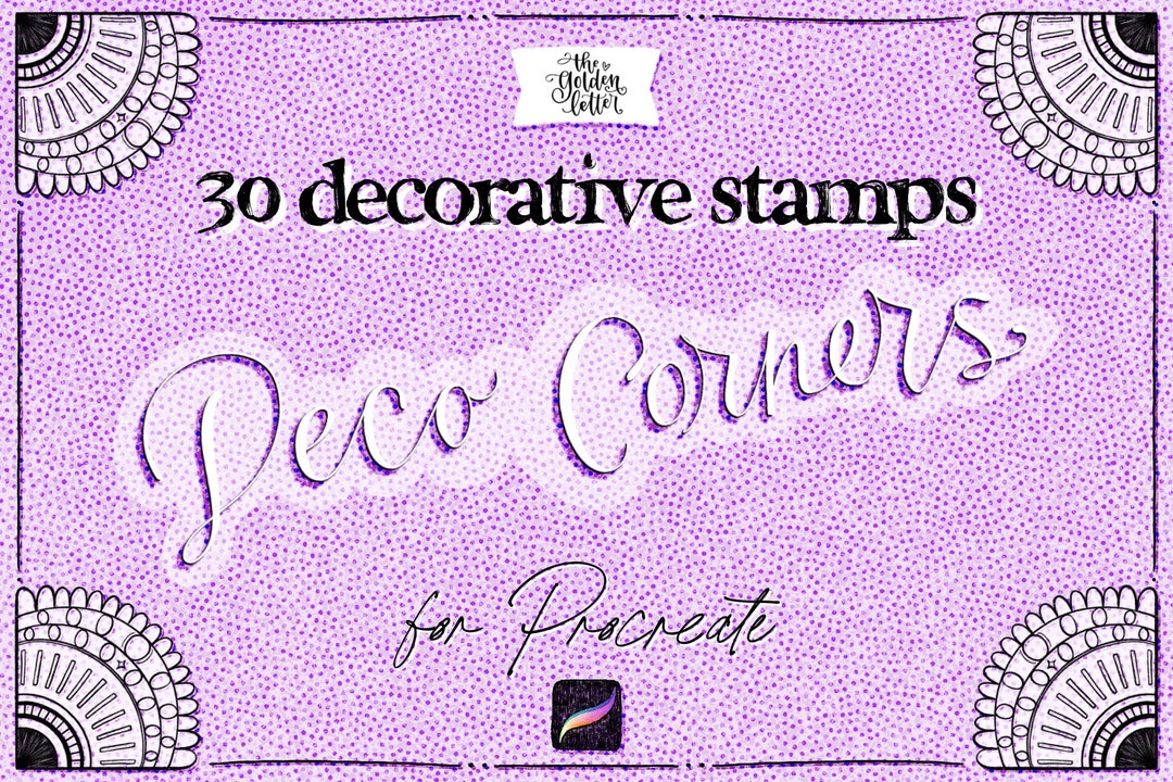 Procreate Stamp Brushes, Decorative Border Stamps for iPad Procreate ...