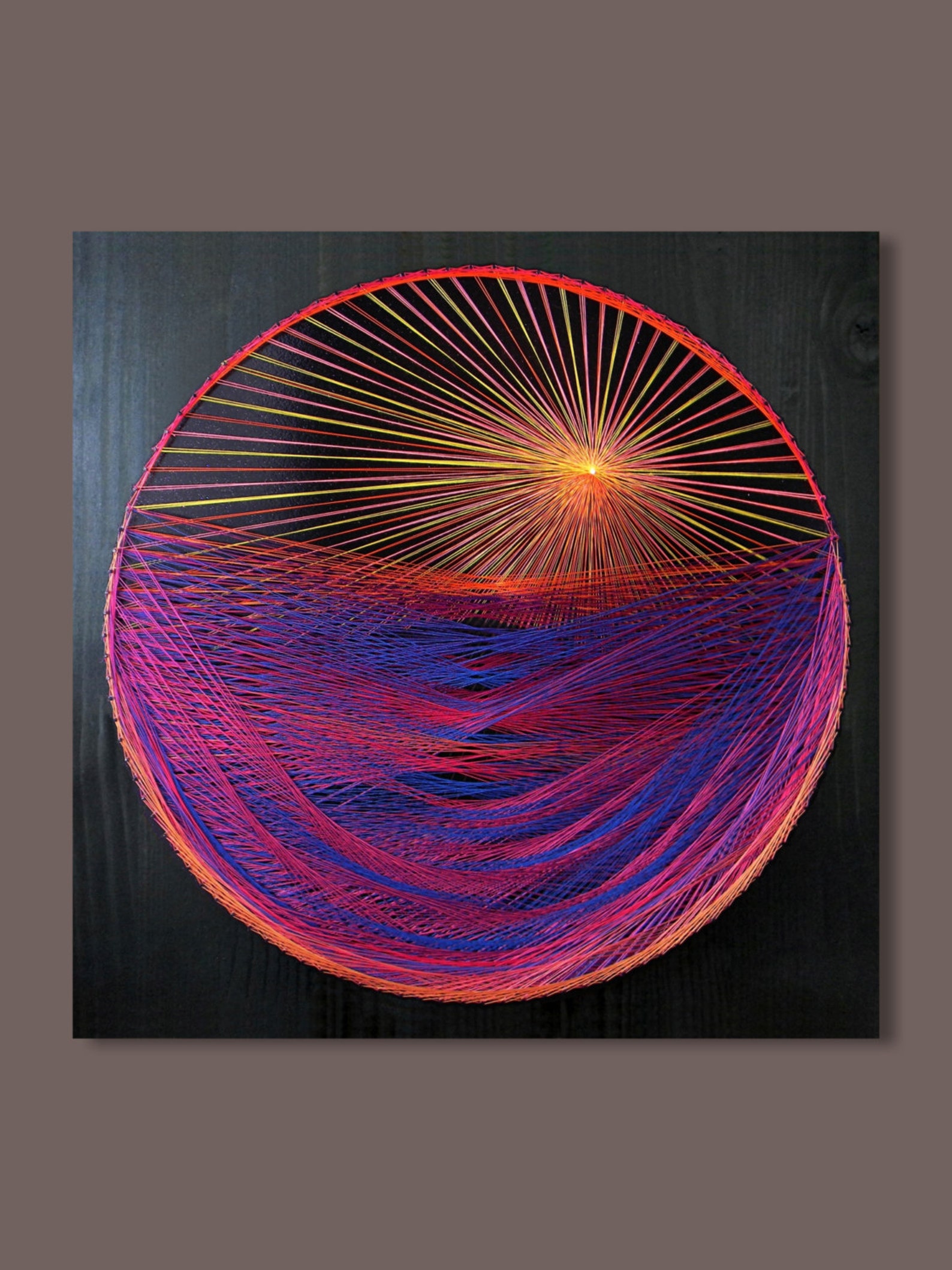 String Art Seaside Wall Art Beach Sea Wall Art Sunset Summer - Etsy