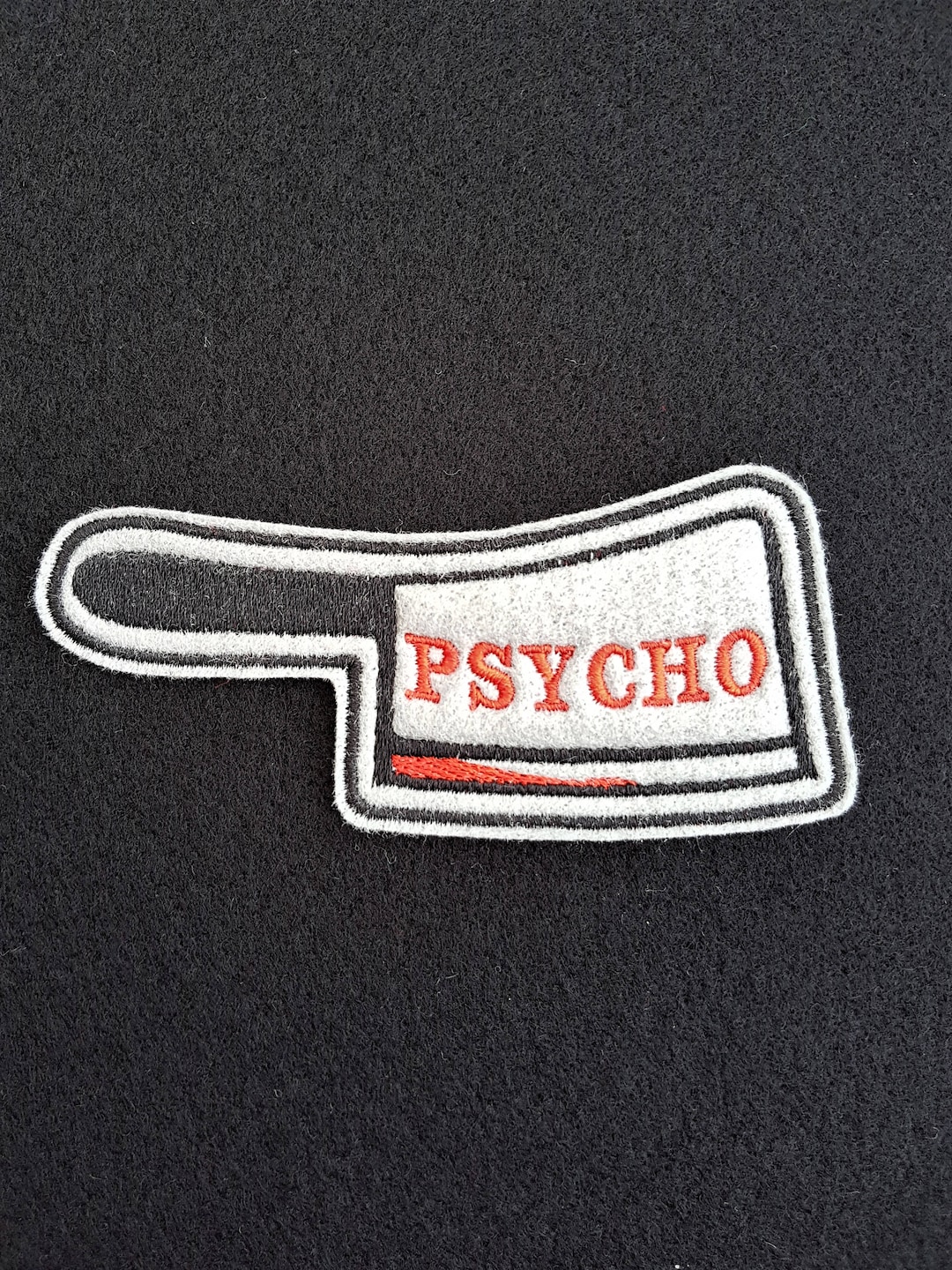 Psycho Chopper Embroidered Patch Badge Iron on Sew on | Knife Patch ...