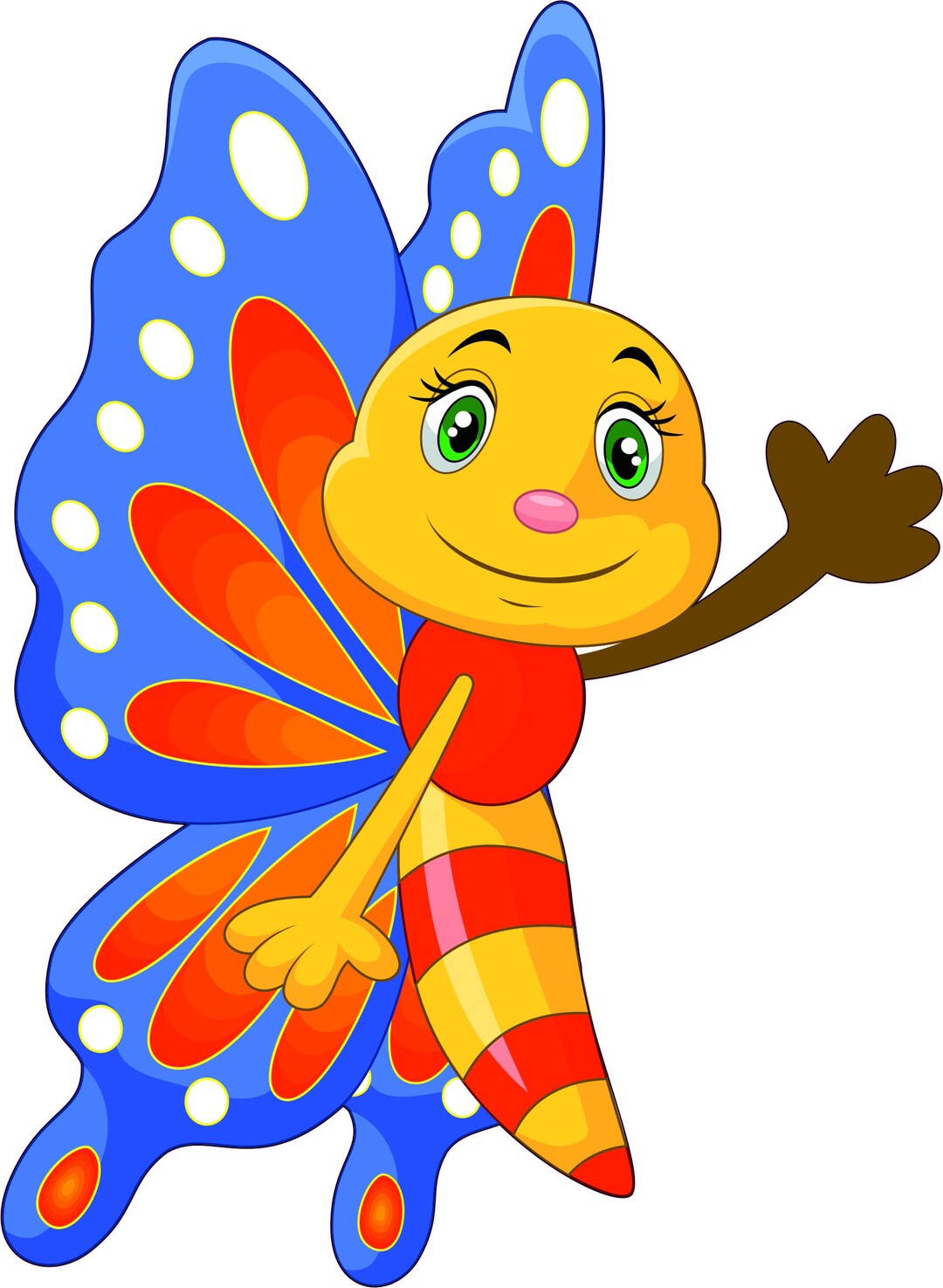 Waving Butterfly Stickers in 5 Sizes Birthday Party Gift Bag Sticker ...