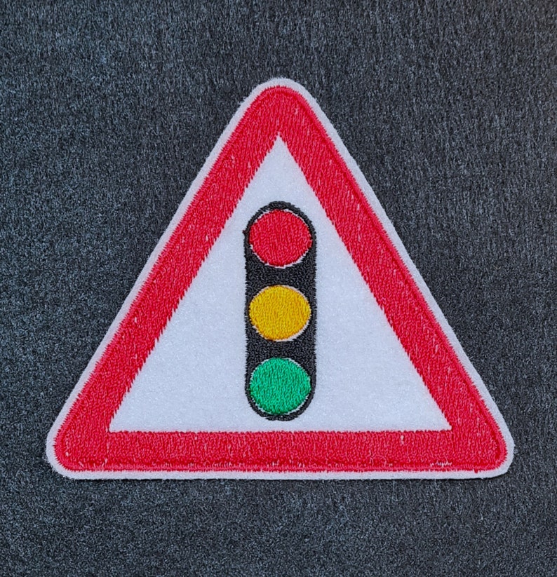 Traffic Lights Sign Embroidered Patch Badge Iron on Sew on Road Sign ...