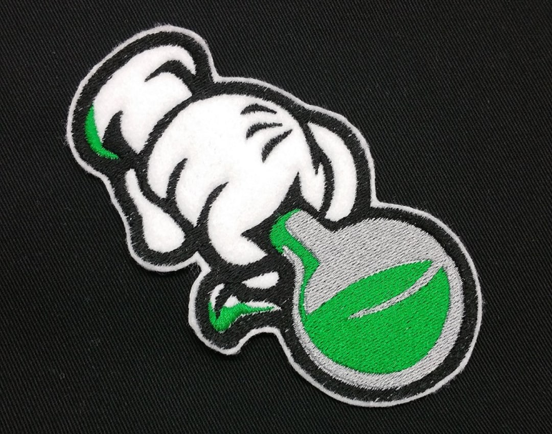 Mickey Inspired Crack Bong Hand Embroidered Patch Badge Iron on or Sew ...