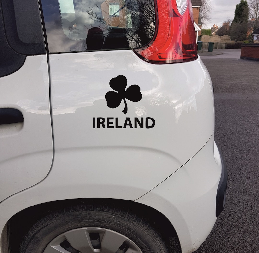 Ireland Shamrock Vinyl Car Wall Decal Sticker in 13 Colours - Etsy