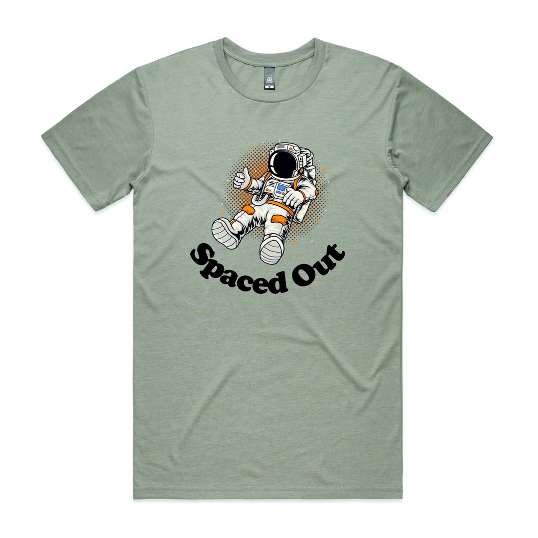 Spaced Out Spaceman Printed DTG T-shirt Unisex DTF Transfer Cool Shirts ...