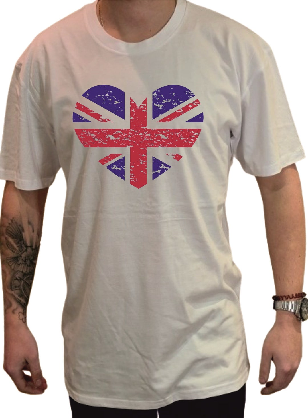 Union Jack Heart T Shirt | Union Jack Flag - Etsy