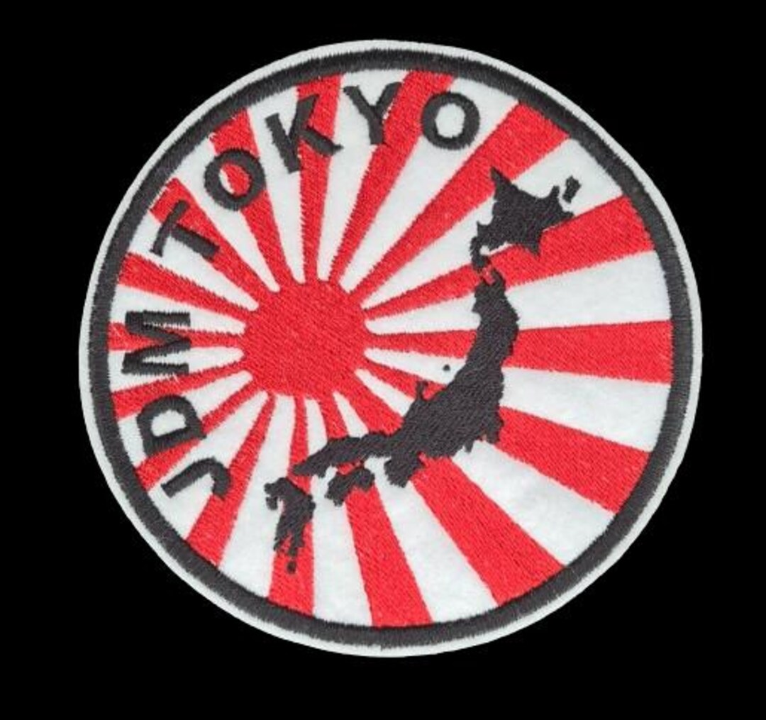 JDM Tokyo Japanese Flag Embroidered Patch / Badge Iron on or Sew | JDM ...