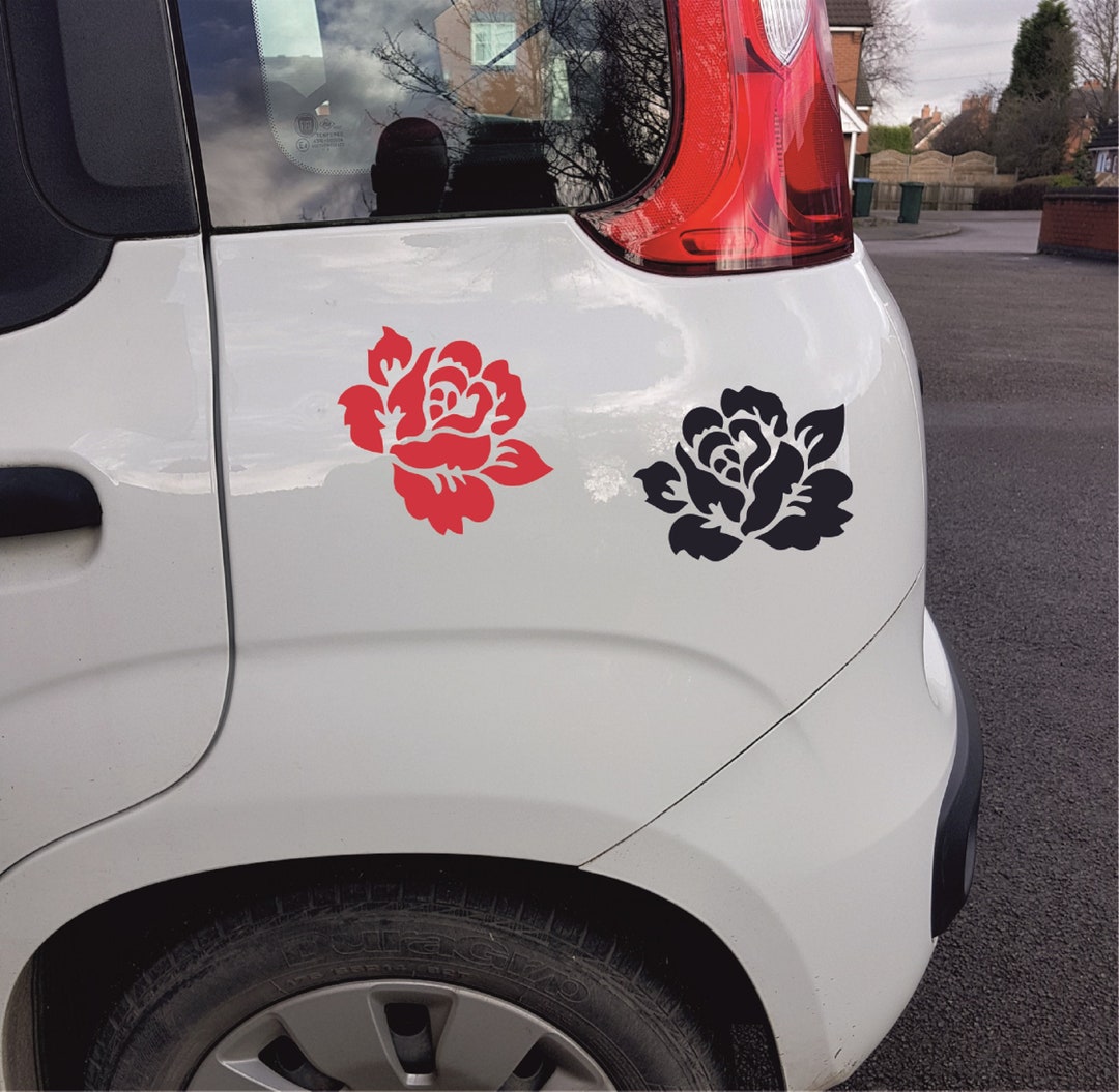 Rose Vinyl Car Wall Decal Sticker in 13 Colours - Etsy