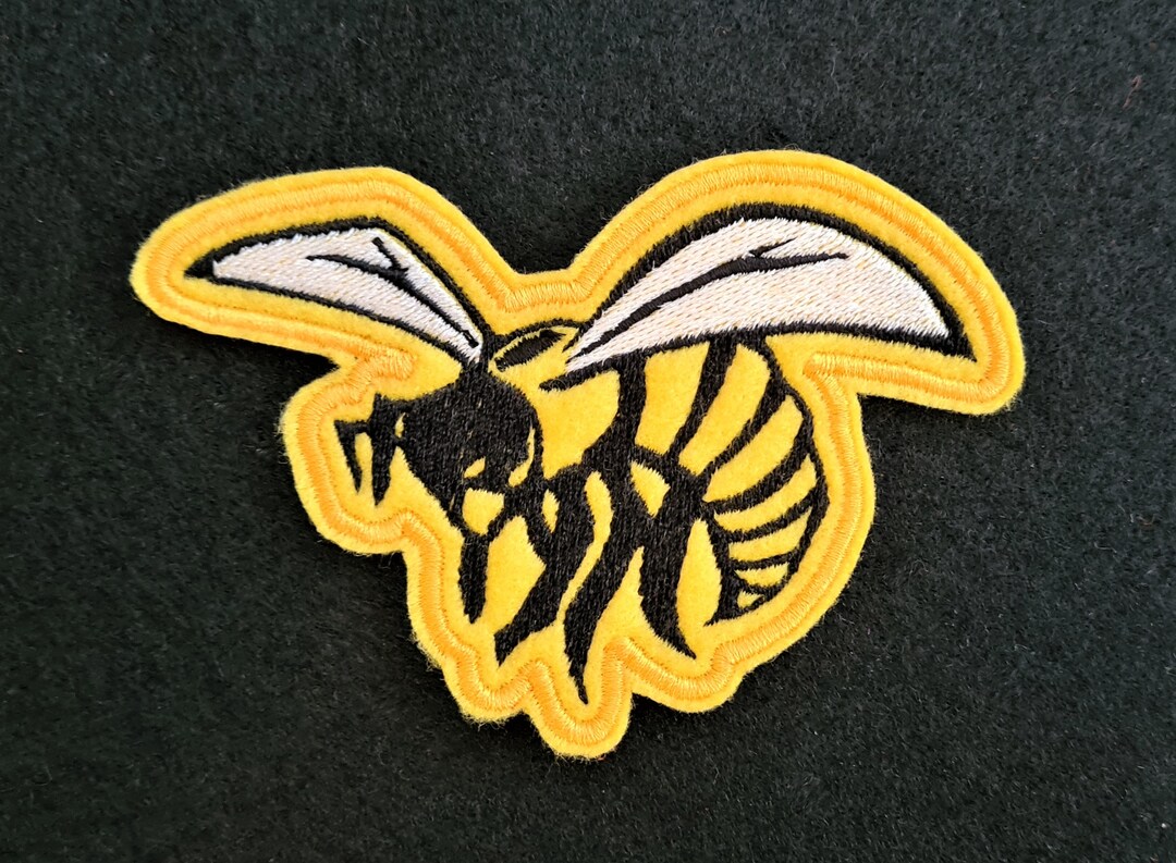 Wasp Circle Embroidered Patch Badge Iron on | Sew on | Rugby Patch ...