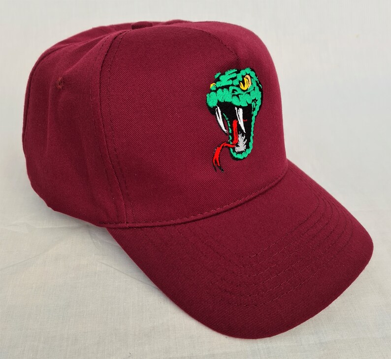 Rattle Snake Head Embroidered Baseball Cap Hat | Etsy