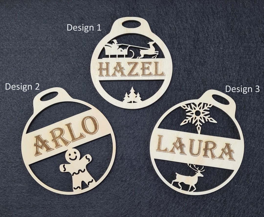 Personalised Wooden Christmas Tree Names Christmas Tree Christmas ...