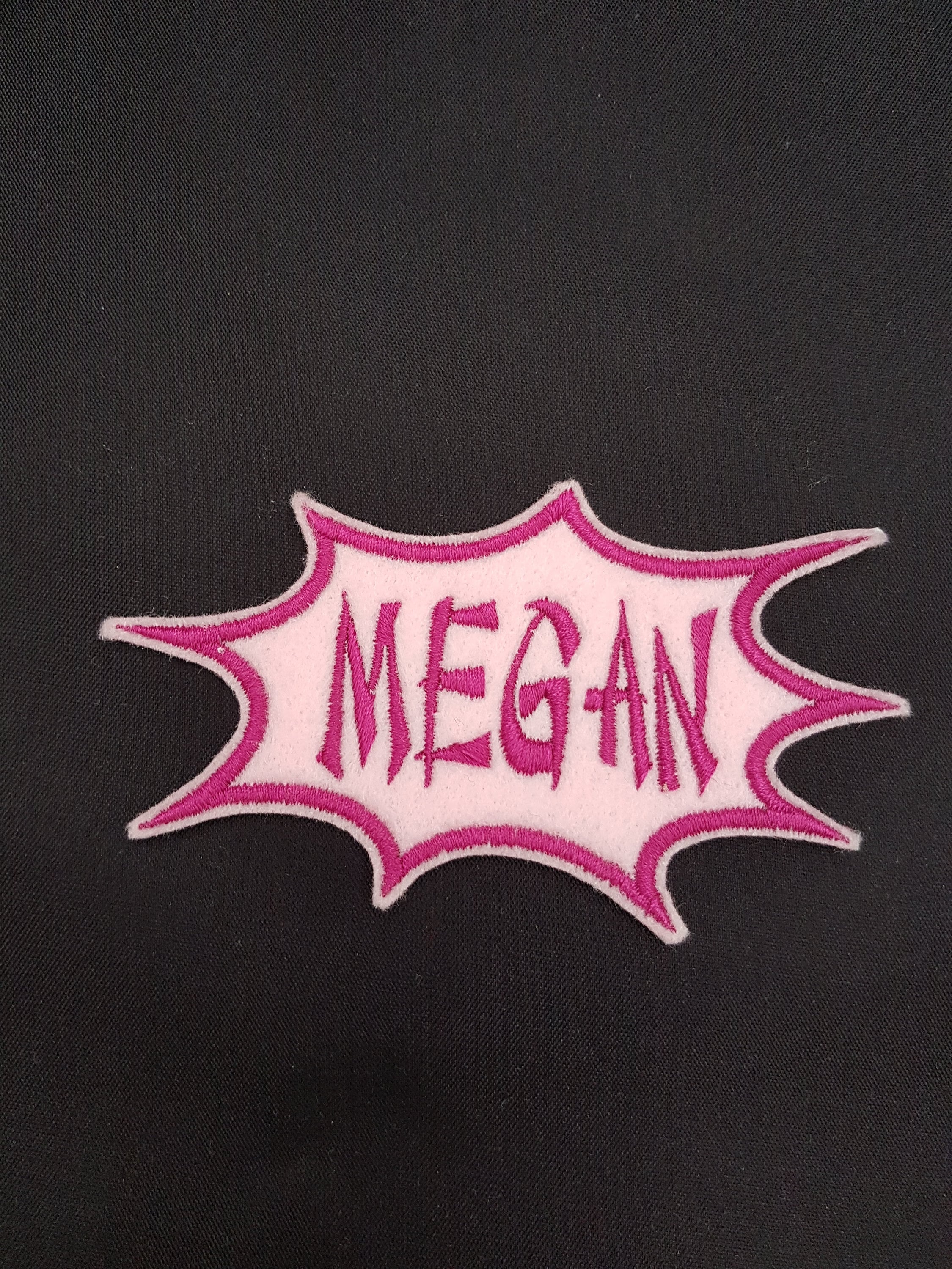 Personalised Spikey Embroidered Name Badge / Patch Iron on or | Etsy