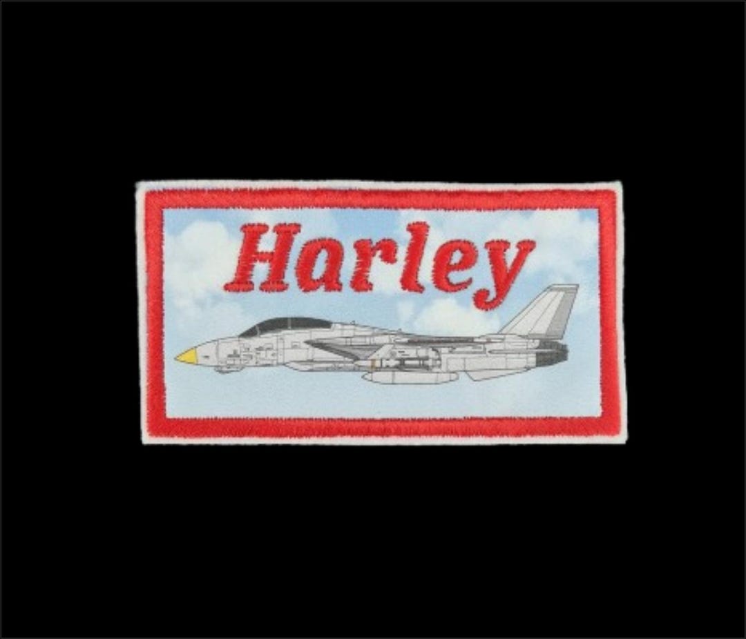 Personalised Airplane Embroidered Patch: Custom Name, Iron-on or Sew-on ...