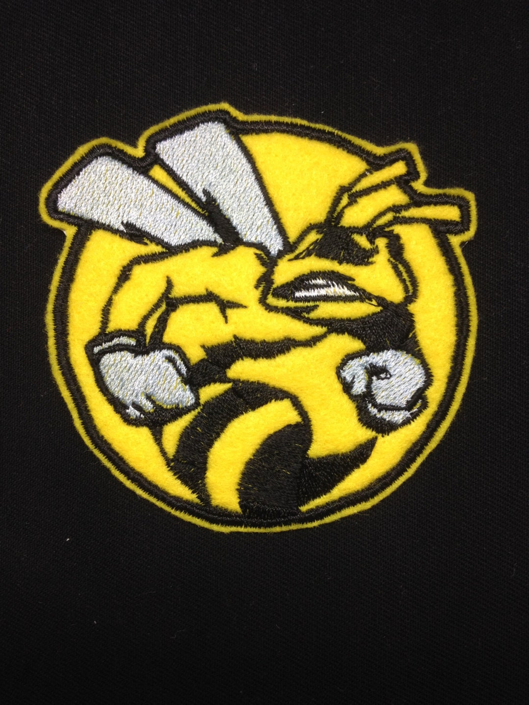 Wasp Circle Embroidered Patch Badge Iron on | Sew on | Rugby Patch ...