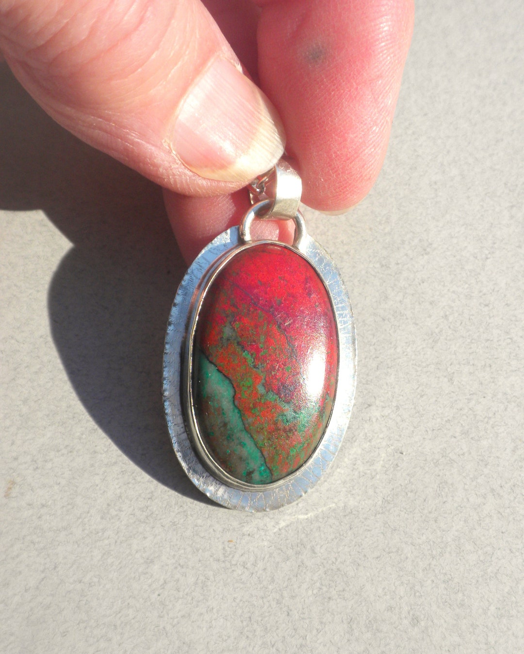 Sonoran Sunrise Chrysocolla Pendant Sterling Silver, Chrysocolla With ...