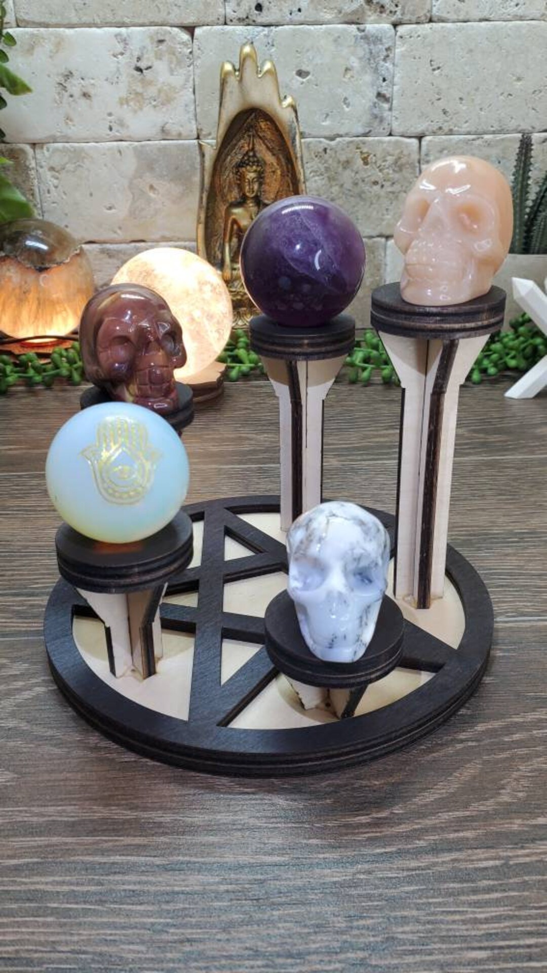 Pentagram Sphere Stand / Witchy /new Age/ Sphere Stand / Crystal Stand ...