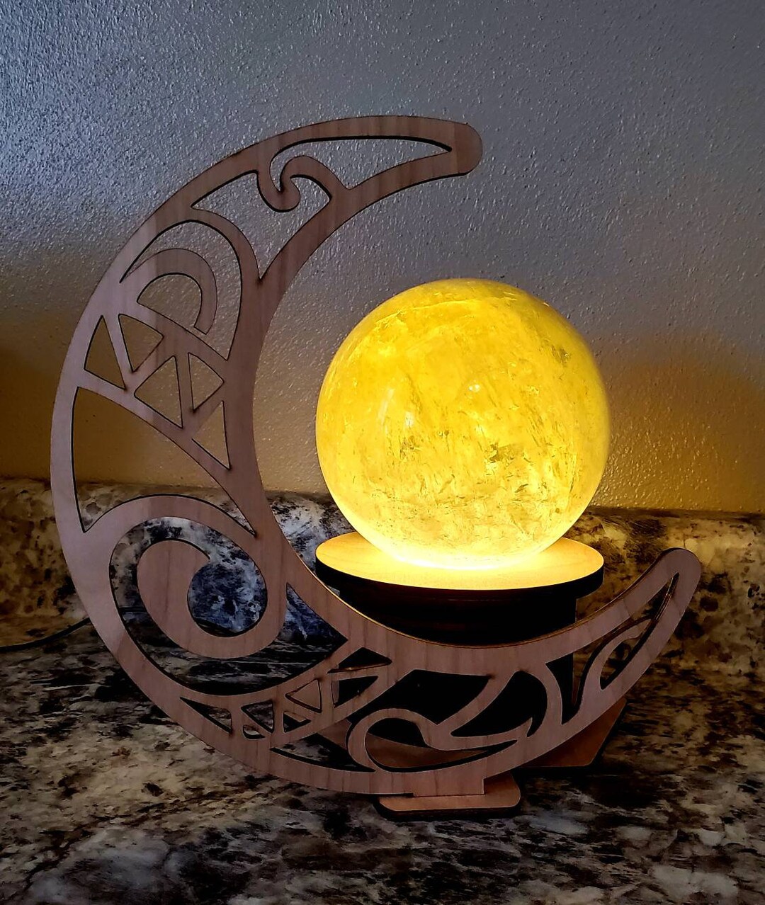 Extra Large Crescent Moon Light Sphere Stand // MADE TO ORDER - Etsy ...