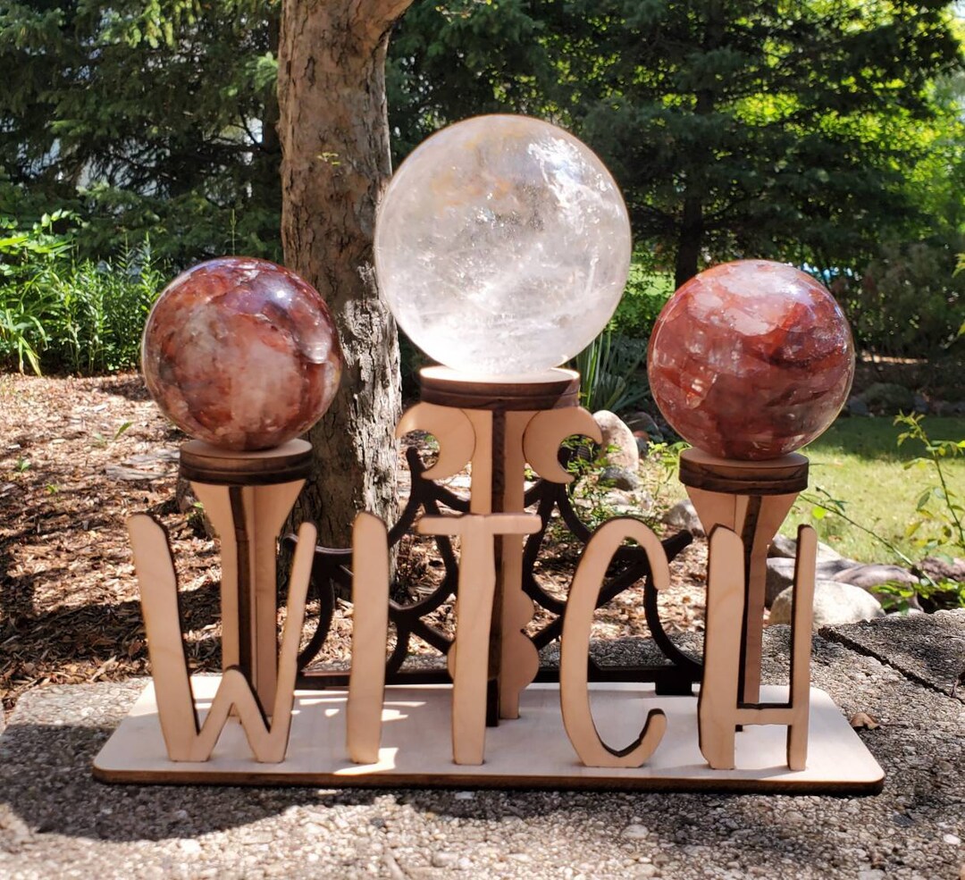 Witch Sphere Stand / Witchy /new Age/ Sphere Stand / Crystal Stand ...