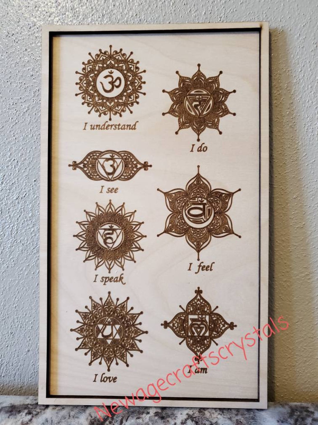 Chakra Sign / Quality Handmade/ Wooden / Home Decor/ New Age ...
