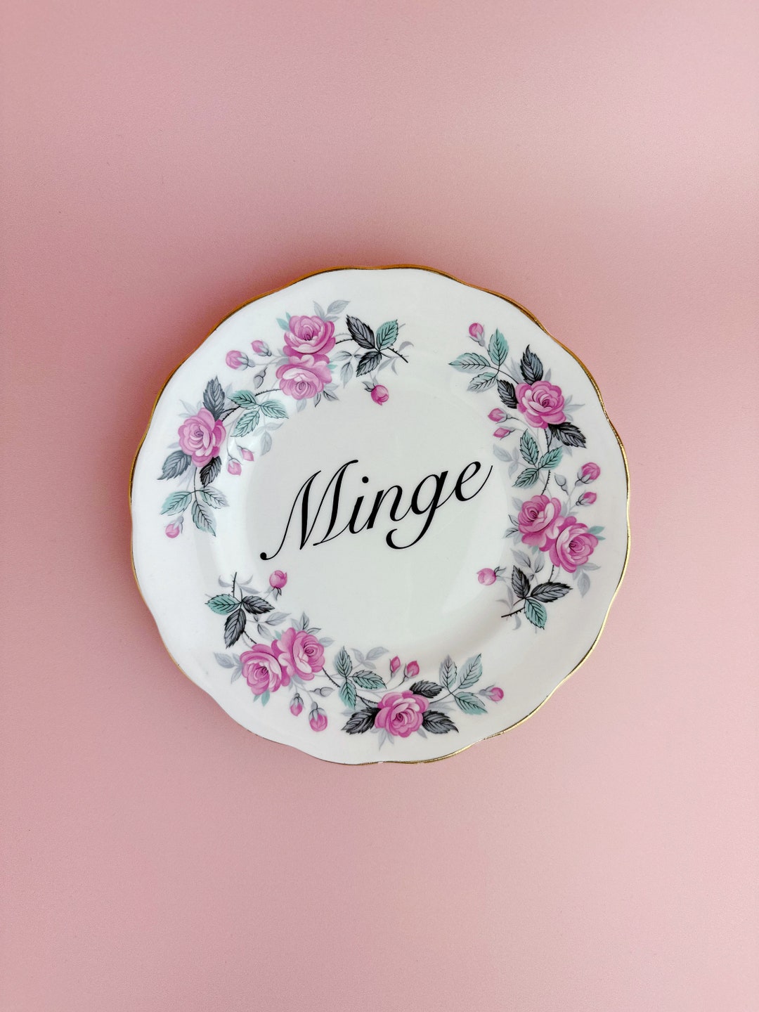 Exhibition Piece Hand Decorated Minge Floral Vintage Wall Plate Sign ...