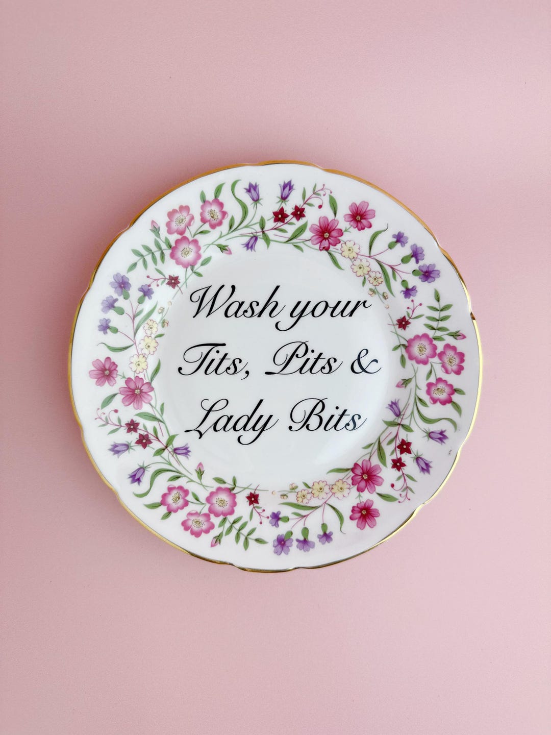 Hand Decorated Vintage Wash Your Tits, Pits and Lady Bits Gallery Wall ...