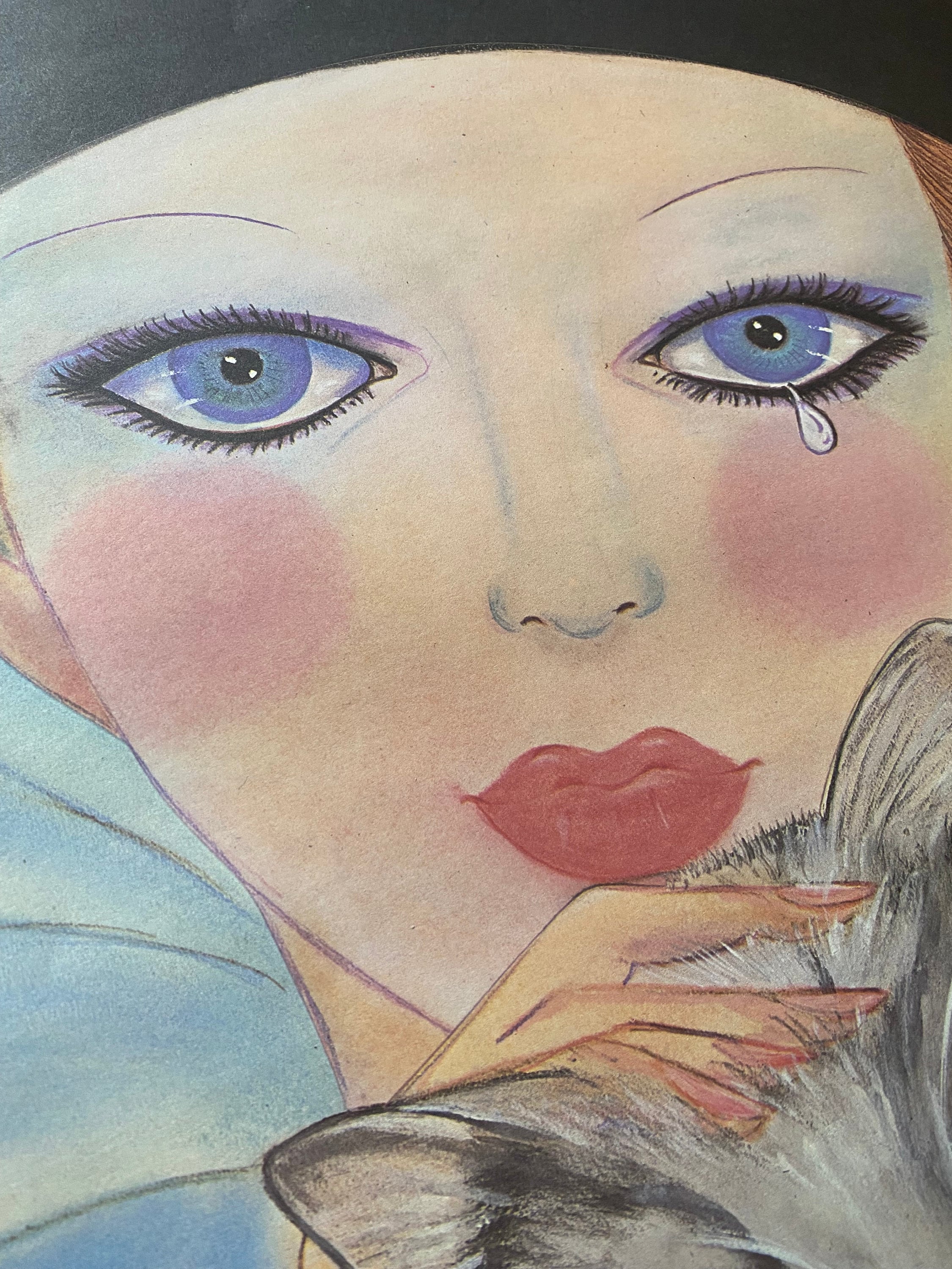 Pierrot and His Cat Poster, Poster Signed Valérie, AR Production - Etsy