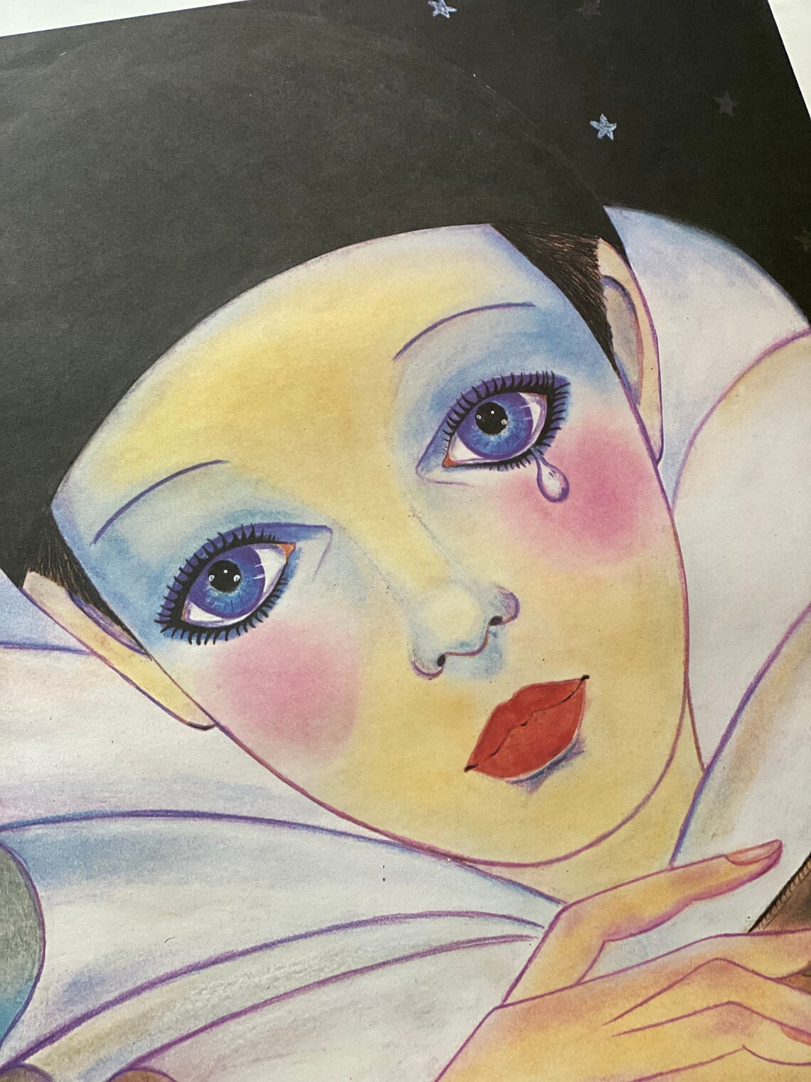 Pierrot and His Harp Pierrot Poster | Etsy