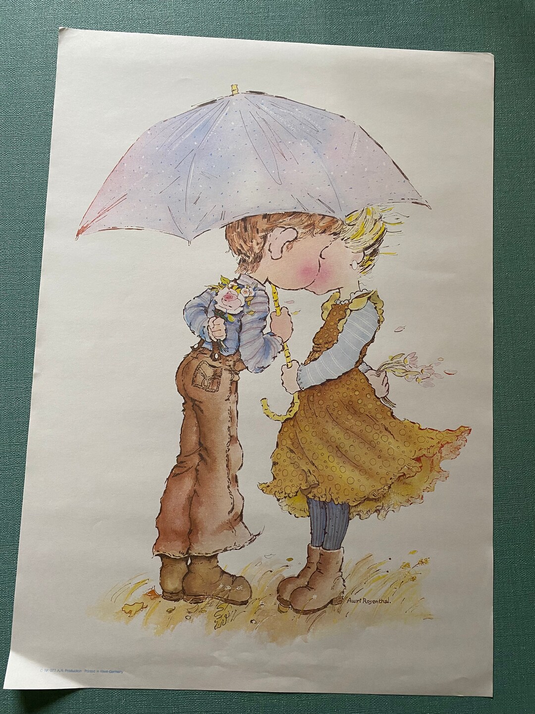 Vintage Poster, 1980s Poster, Sarah Kay Style Poster, - Etsy