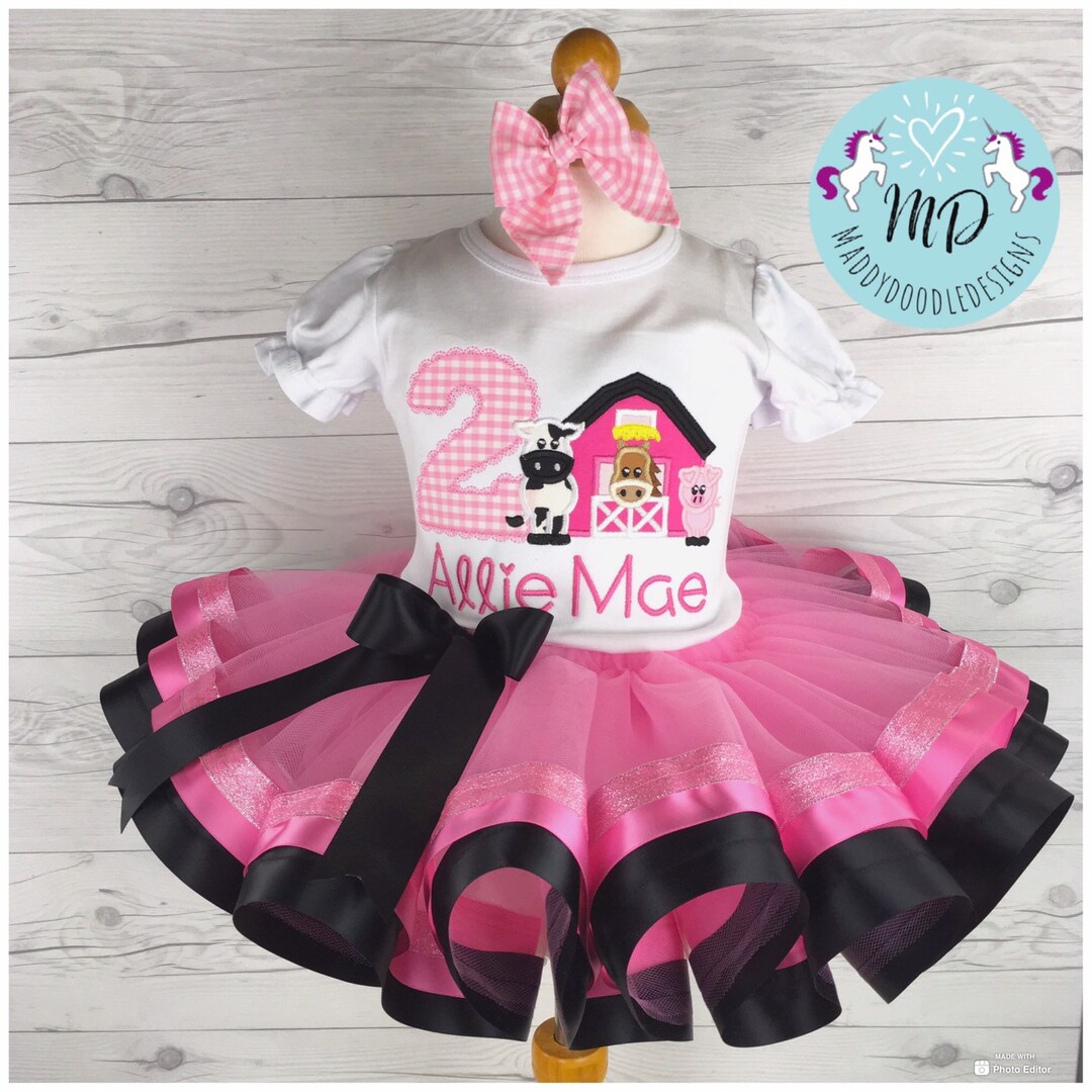 Barnyard Theme Birthday Shirt and Tutu Outfit /barnyard - Etsy
