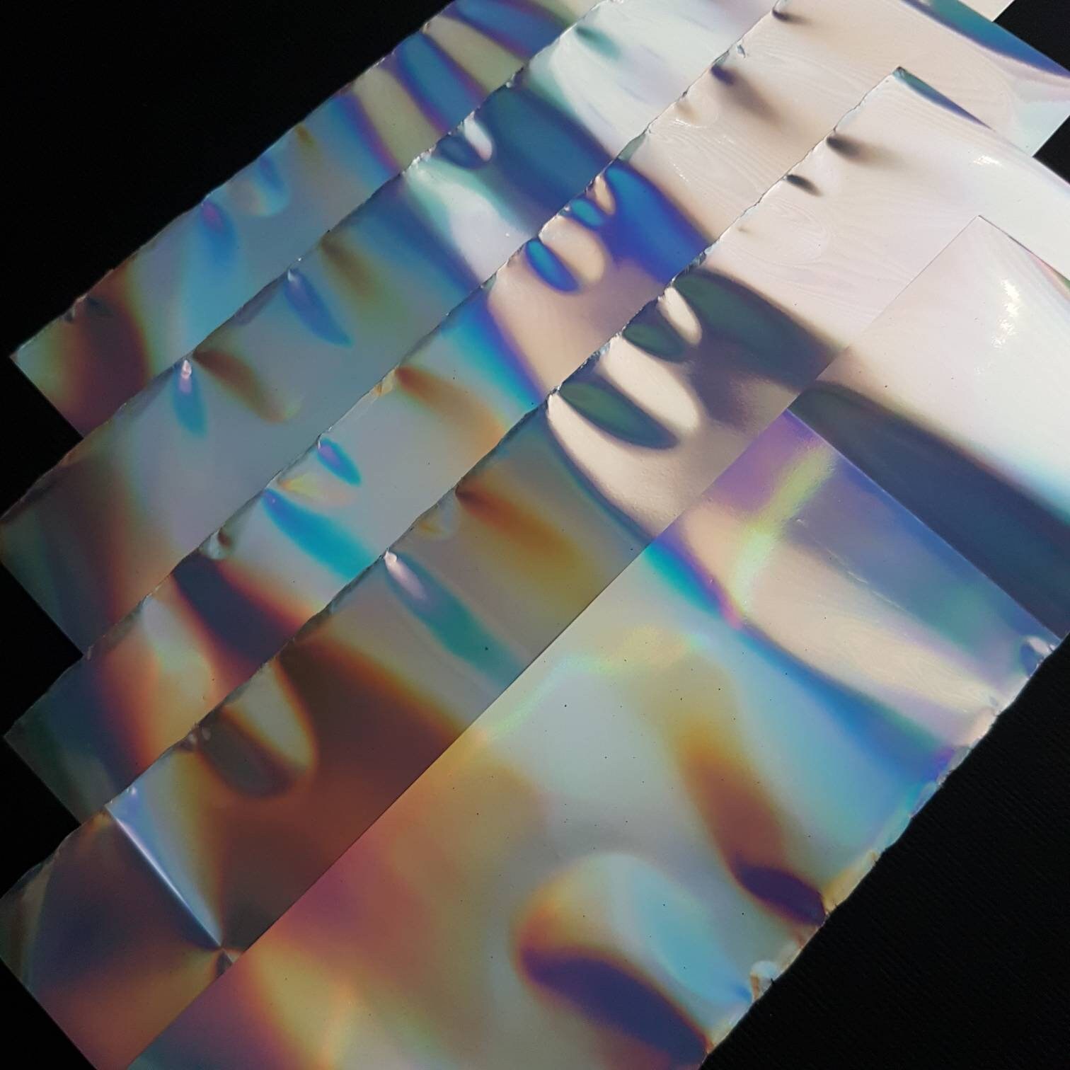 Holographic Silver Heat Toner Laser Foil 2 X 8 Inches Toner Transfer ...