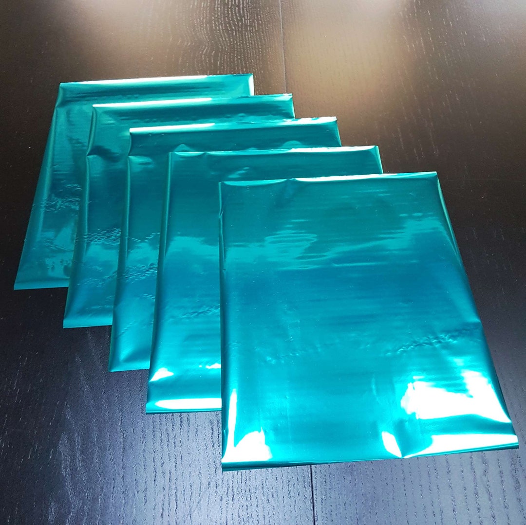 Shiny Turquoise Blue Heat Toner Laser Foil 8 X 10 Inches Toner Transfer ...