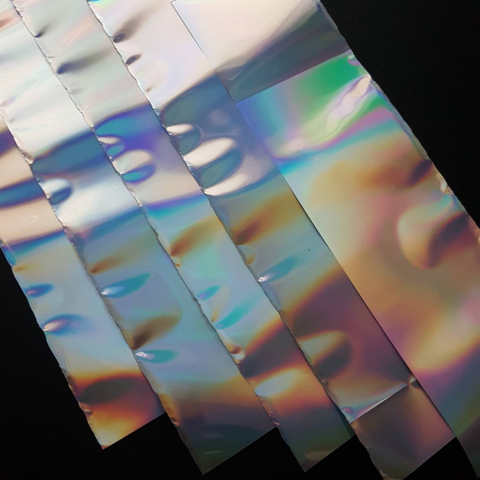 Holographic Silver Heat Toner Laser Foil 2 X 8 Inches Toner Transfer ...