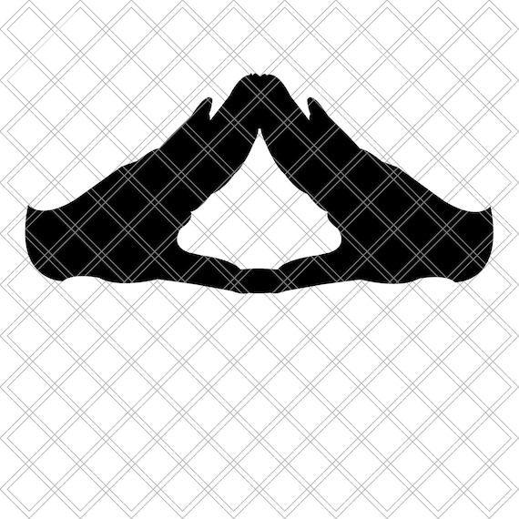 Delta Triangle Hands Symbols Hands Silhouette Sisterhood | Etsy