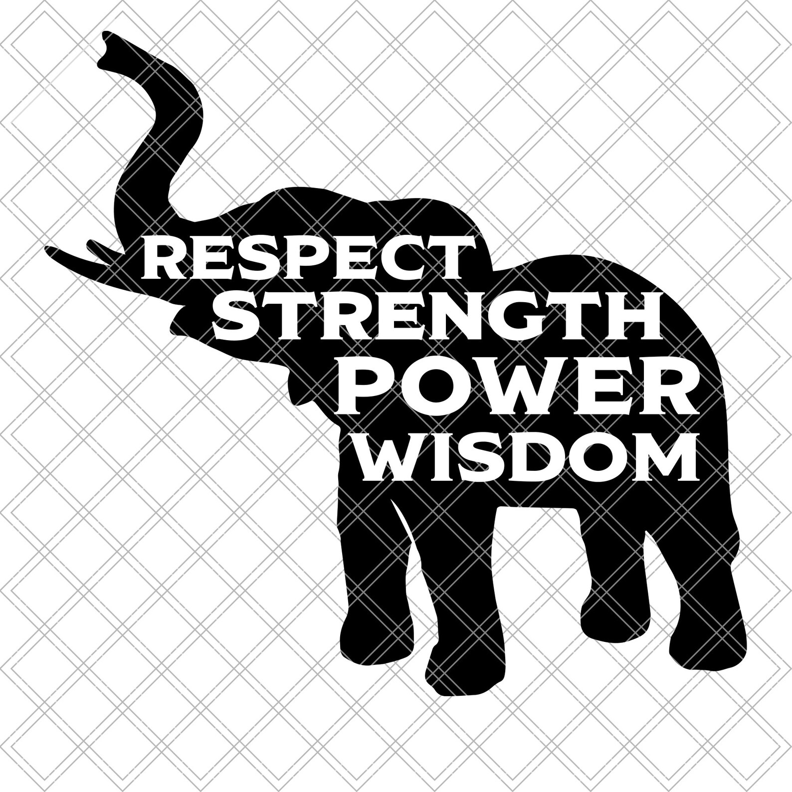 Elephant Strength SVG | Wisdom SVG | Empowerment | Typography ...